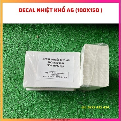 Decal nhiệt khổ A6 (100×150 mm) in đơn vận chuyển Tiktok tại Quận 10